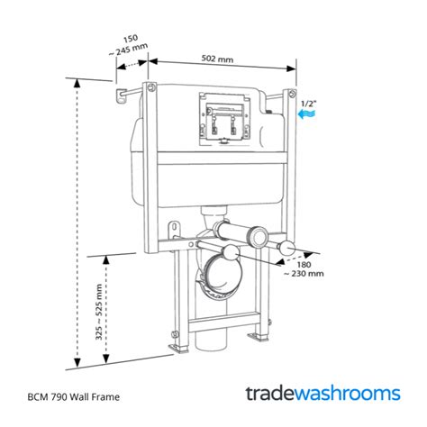 Low Height Wall Hung WC Frame Siamp BCM 790 31279010
