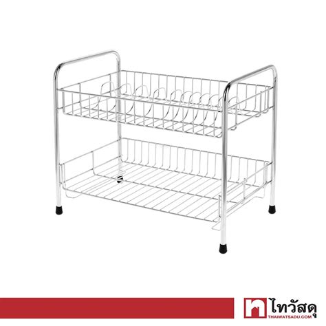 Kassa Home ชั้นคว่ำจานสเตนเลสแบบตั้งพื้น 2 ชั้น เล็ก Dante รุ่น Kwh Sd002 สีเงิน Shopee Thailand