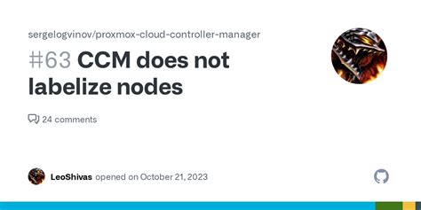 Ccm Does Not Labelize Nodes · Issue 63 · Sergelogvinovproxmox Cloud