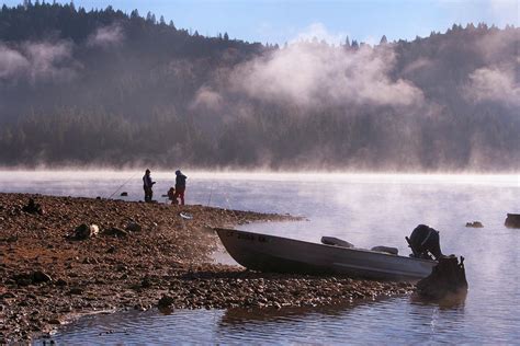 Early Morning Fishing On Scotts Flat Lake Photograph By Sally Bauer