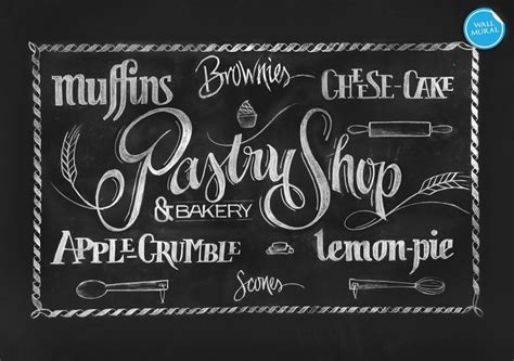 Pastry Shop Chalkboard Lettering Bakery Sign Shop Sign Design