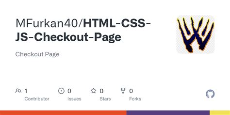 github mfurkan40 html css js checkout page checkout page