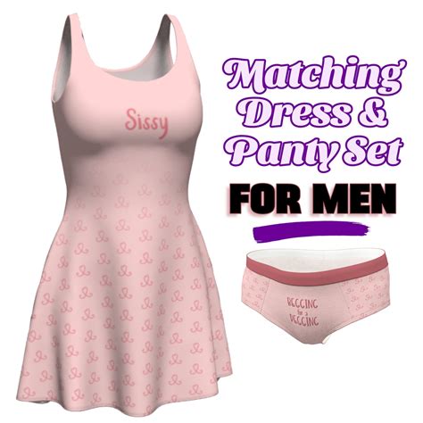 Sissy Dress And Begging For A Pegging Sissy Panty Set For Men Etsy