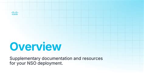 Overview Cisco Crosswork NSO Documentation