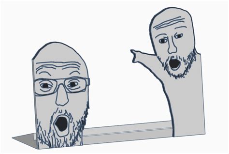 Two Soyjaks Pointing By Stamtrax Download Free Stl Model