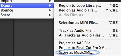Working With The Logic Pro X MusicXML Export Feature OF NOTE