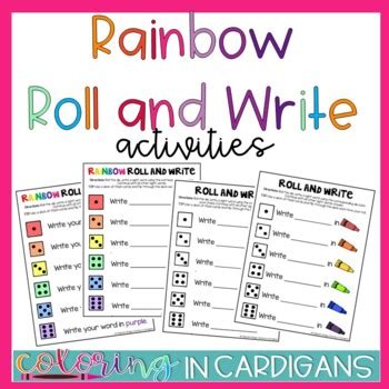 Roll And Write EDITABLE By Coloring In Cardigans TpT