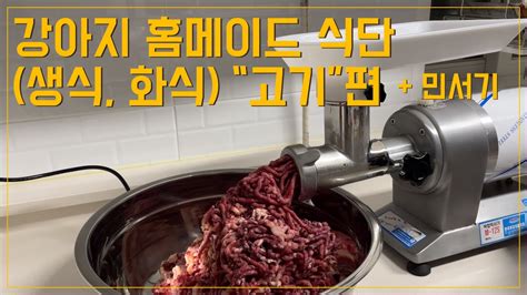 강아지 홈메이드 식단 생식 화식 고기편 민서기 Youtube