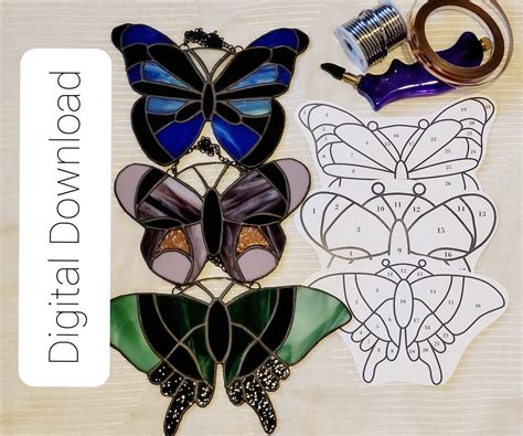 Simple Butterfly Stained Glass Pattern