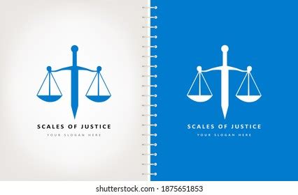 Scales Justice Logo Vector Design Stock Vector Royalty Free