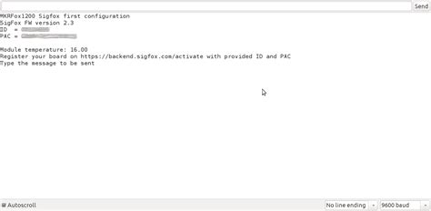 First Configuration With Mkr Fox 1200 Arduino Documentation