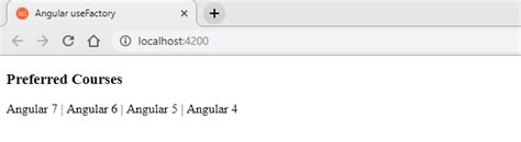 Angular 7 Factory Provider Usefactory