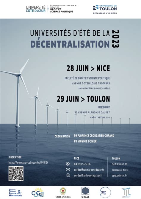 Universités Dété De La Décentralisation Laboratoire Cerc