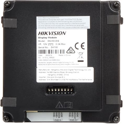 Hikvision DS KD DIS Display Module Discomp