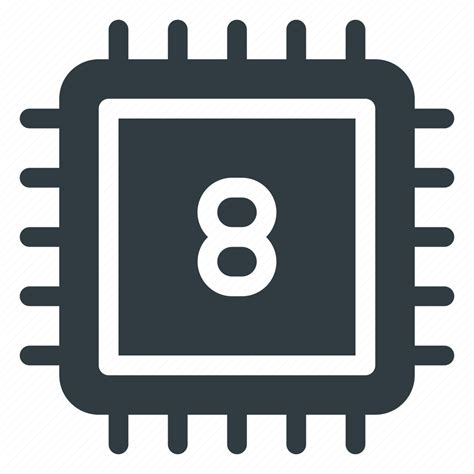 Chip Core Cpu Microchip Octa Octacore Processor Icon Download On Iconfinder