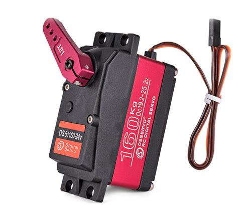 Servo Ds51160 24v 160kg 270° Metal Gear Single Shaft Digital Servo Motor Arduino High Torque