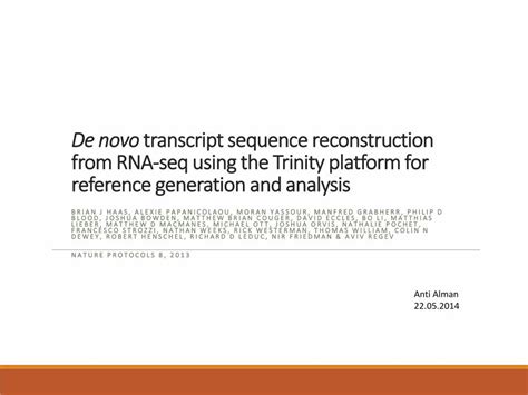 Pdf De Novo Transcript Sequence Reconstruction From Rna Seq Dokumen