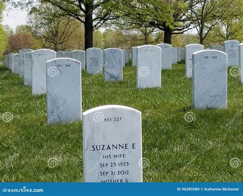 Arlington National Cemetery Headstone Editorial Stock Image Image Of