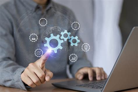 Automation Workflow Optimization Ideas Industrial Business Process Marking Stock Image Image