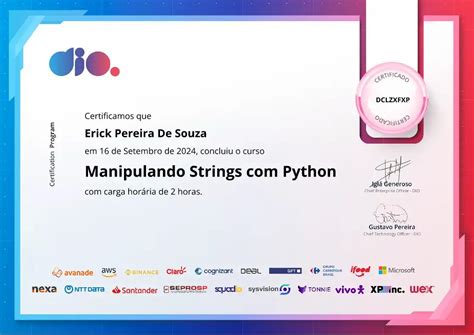 Erick Pereira De Souza On Linkedin Manipulando Strings Com Python