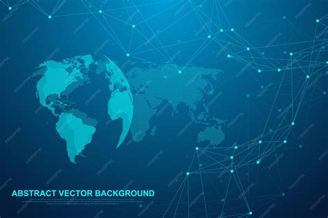 Premium Vector Global Structure Networking And Data Connection Concept Social Network