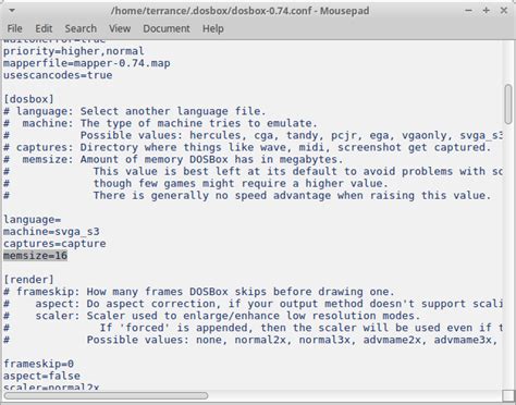 Ram DOSBox Emulator Memory Allocation Ask Ubuntu
