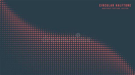 Circular Half Tone Pattern Curved Border Vector Red Black Abstract Background Stock Vector