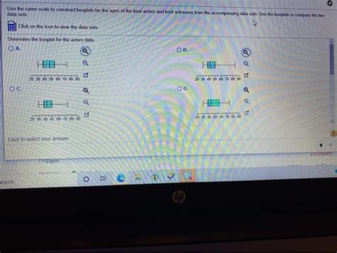 Solved Use The Same Scale To Construct Boxplots For The Ages