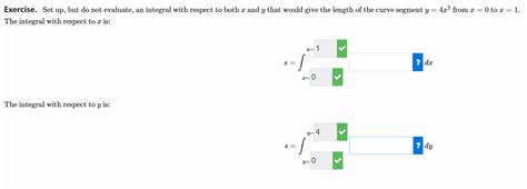 solved exercise set up ﻿but do not evaluate an integral