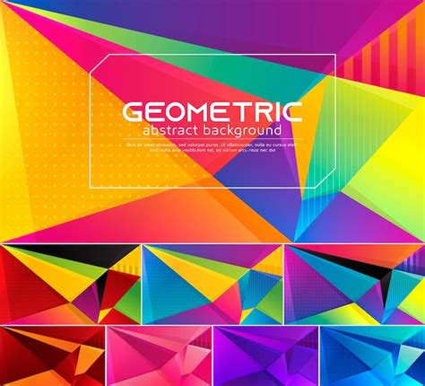 Premium Vector Colorful Vector Geometric Abstract Background