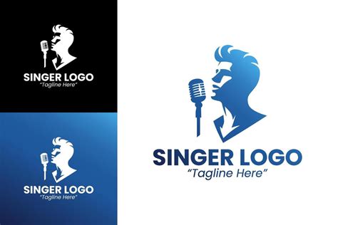 Gradient Teal Singer Logo For Professional Music Branding And Performance 67402314 Vector Art At