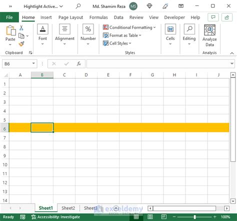 How To Highlight An Active Row In Excel Vba 2 Examples