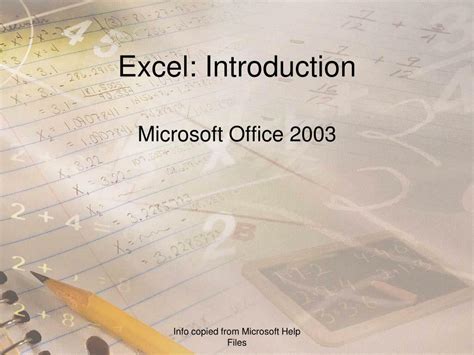 Ppt Excel Introduction Powerpoint Presentation Free Download Id