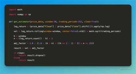 Pyquant News 🐍 On Twitter Hodges Tompkins Hodges Tompkins Volatility Is A Bias Correction For