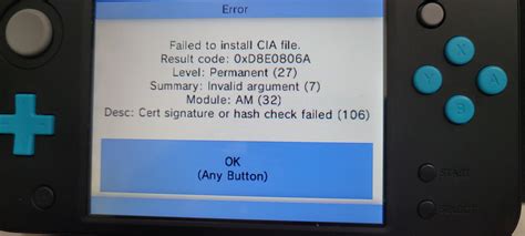I Get This Error Code Every Time I Try Installing A Game From Hshop