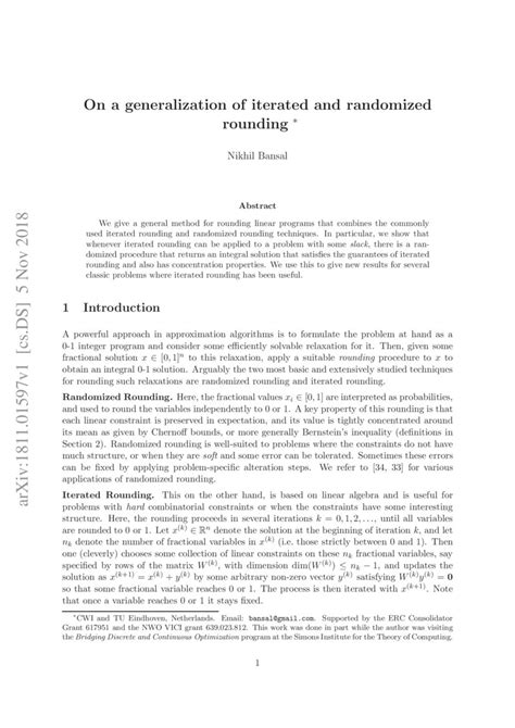 On A Generalization Of Iterated And Randomized Rounding Deepai