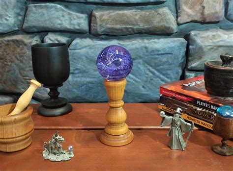 Sparkling Purple Crystal Ball Glass Marble Scrying Orb Dnd 5e Etsy