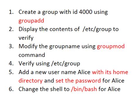 Solved Create A Group With Id Using Groupadd Chegg Com