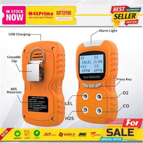 Promo Multi Gas Detector Co H2s O2 Lel Tester Analyzer For Industry