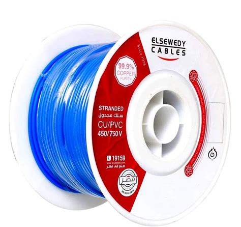 El Sewedy Electric Stranded Cable 4mm Blue Spark Industrial