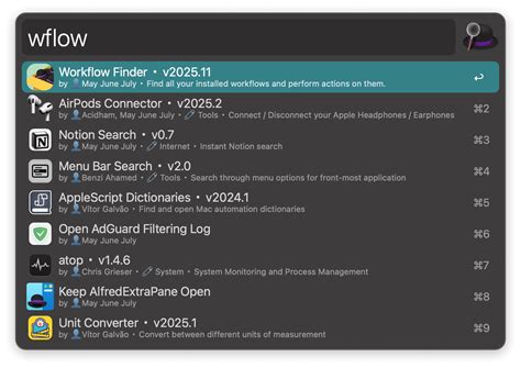 Alfred Gallery • Workflows • Workflow Finder