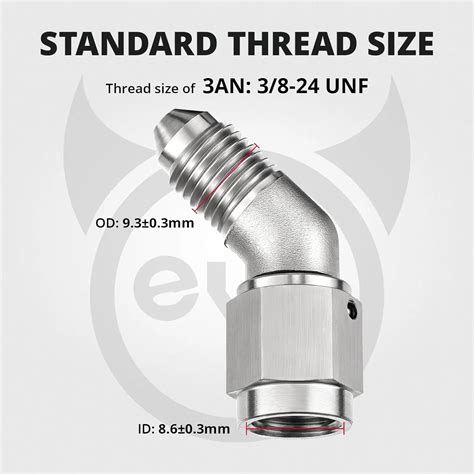 Evil Energy 3an 4an An Male To Female Swivel Adapter 45° 90