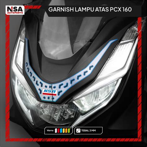 Jual Garnish Pcx 160 Head Light Garnish Pcx 160 Atas Lampu Depan Gold