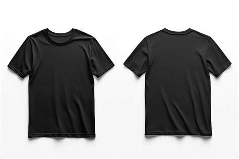 Black Tshirt Mockup Front And Back Premium Ai Generated Image