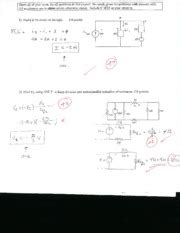 ECE 225 Exam 1 Show All Of Your Work For All Problems In This Exam No Credit Given For
