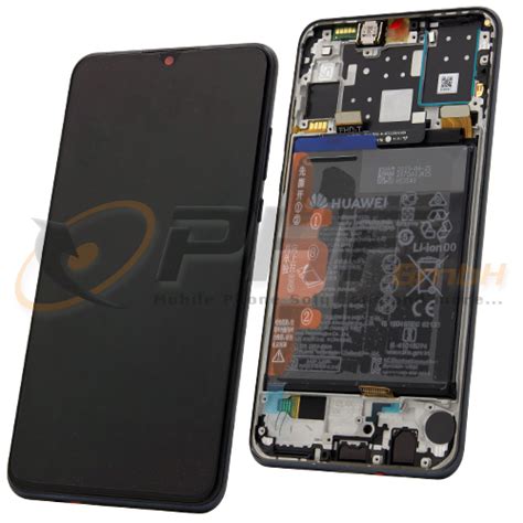 Huawei P Lite LC Display Unit Incl Frame And Battery Black Serviceware Ersatzteile P