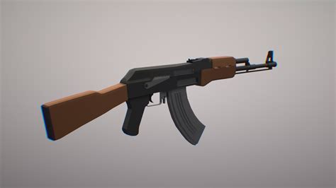 Low Poly Ak 47 Download Free 3d Model By Astrien 9ee0f5c Sketchfab
