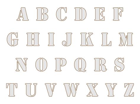 Alphabet Stencil Letters Template 13 Free Pdf Printables Printablee