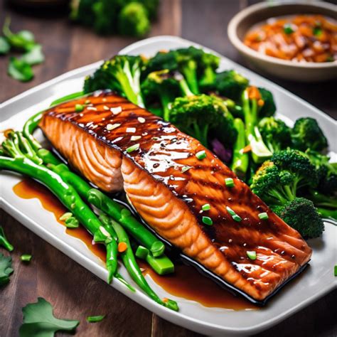 Teriyaki Salmon With Steamed Vegetables Recipe Cookaifood