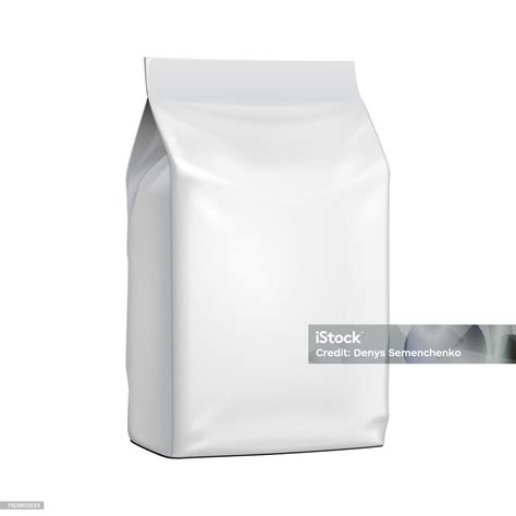Lege Stand Up Zakje Snack Zakje Mockup Sjabloon Illustratie Geïsoleerd